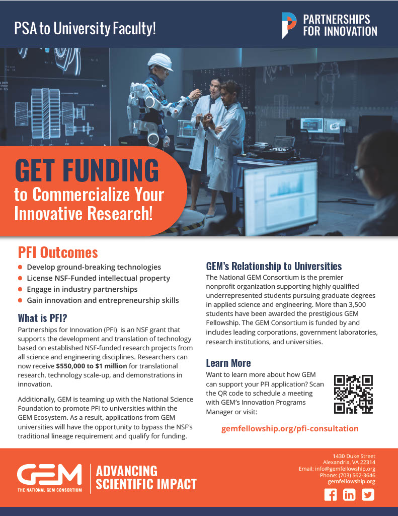 Partnership For Innovation | Graduate Programs